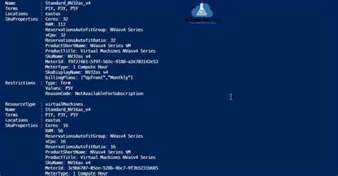 Get The List Azure Reservation Catalog With Powershell And Azurecli