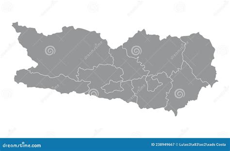 Carinthia Map State And District Map Of Carinthia Political Map Of Carinthia With Neighboring