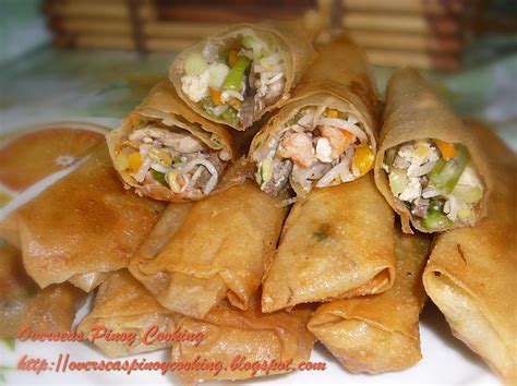 Pinoy Home Cooking And Recipes Lumpiang Gulay Lumpiang Togue