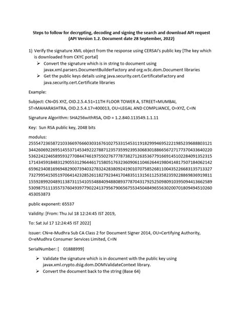 Api Request Decryption And Signing Guide Pdf Encryption Public