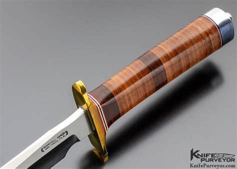Randall Custom Knife Model 1 7 With Stacked Leather And Brass Knife