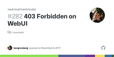 403 forbidden on webui · issue 282 · nextcloud nextcloudpi · github