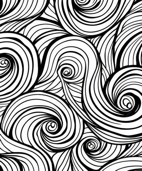 Premium Photo | Black and White Swirling Pattern