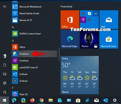 Add Or Remove Onedrive From Navigation Pane In Windows 10 Tutorials