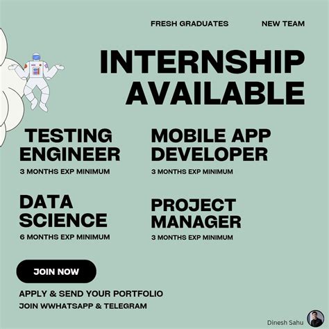 hiring internship hiring career job dinesh sahu 13 comments