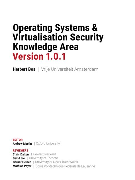 Operating Systems Virtualisation Security V101 Pdf Operating