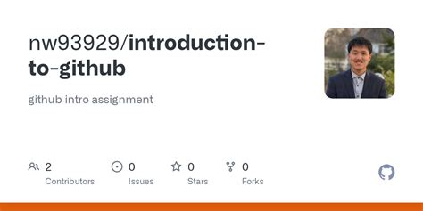 Github Nw93929introduction To Github Github Intro Assignment