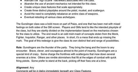 Gunslinger Patch Pathfinderrpg