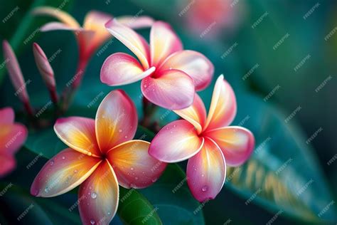 Vibrant Tropical Flower Desktop Wallpaper Premium Ai Generated Image