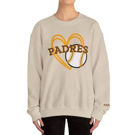Padres Love Baseball Shirt Womens Oversized Baggy Sweatshirt Cute San