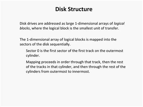 Secondary Storage Structure Operating System Concepts Ppt Operating