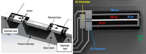 Cross Section Image Of The Resonant Pressure Sensor Left And Sem View