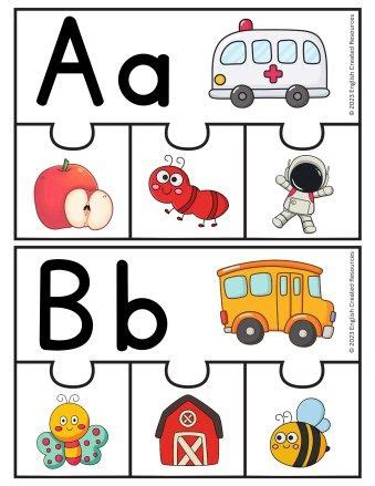 Alphabet Puzzles English Created Resources B63 Alphabet Letter