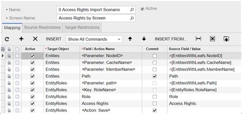 Sample Acumatica Import Scenario Access Rights