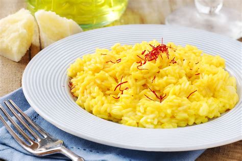 Saffron Risotto Traditional Rice Dish From Canton Of Ticino Switzerland
