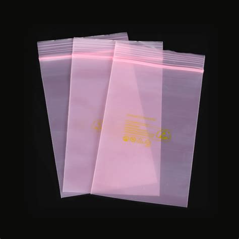Pe Packing Bag Esd Ldpe Plastic Bagzip Lock Anti Static Bag Zipper