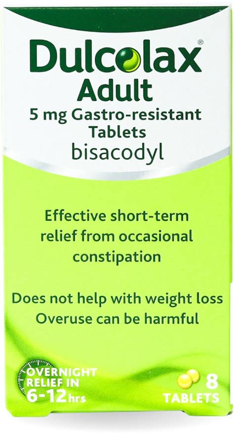 Dulcolax 5mg 8 Tablets Medino