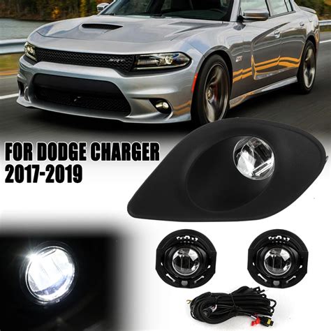 Front Bumper Fog Lamp Upgrade Kit For Dodge Charger 2017 2018 2019