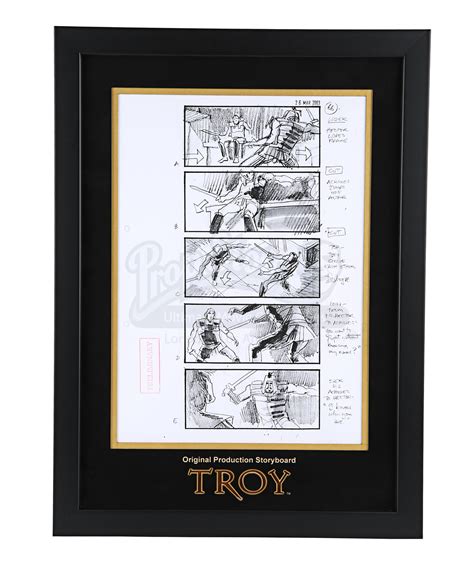 Original Production Storyboard Hector And Achilles Fight Prop Store