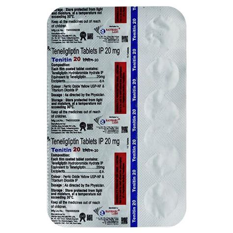 Tenitin 20 Tablet 15s Price Uses Side Effects Netmeds