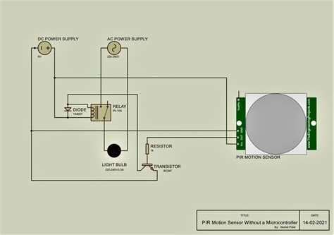 motion controlled lamp without a microcontroller
