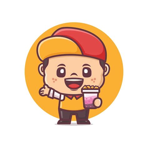 Premium Vector Cute Cartoon Mascot With Es Teler Indonesian Iced Traditional Drink