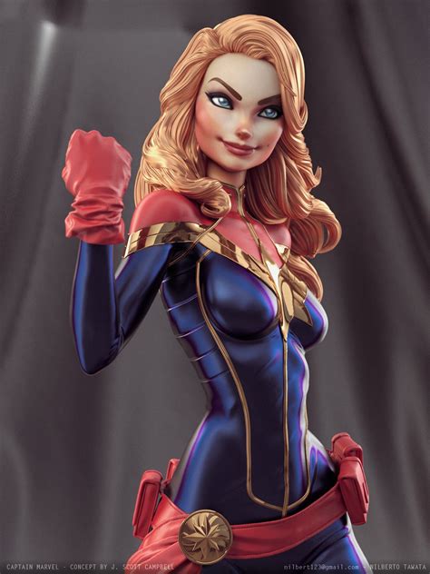 Captain Marvel J Scott Campbell Marvel Вселенная Марвел Nil