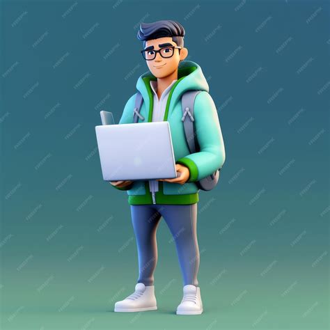 Premium Ai Image Happy Cartoon 3d Programmer Hacker Designer Characters Premium Ai Image Happy Cartoon 3d Programmer Hacker Designer Characters