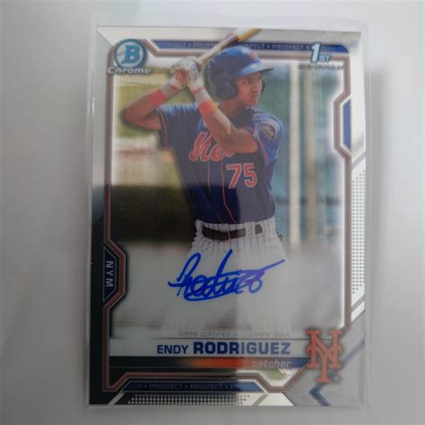 Yahooオークション Mlb 2022 Bowman〈endy Rodriguez〉直筆サイン 1