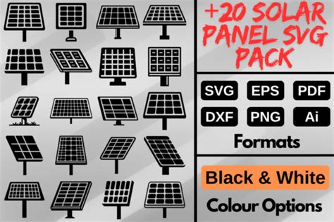 Solar Panel Svg Bundle Pack Renewable Graphic By Artful Assetsy · Creative Fabrica