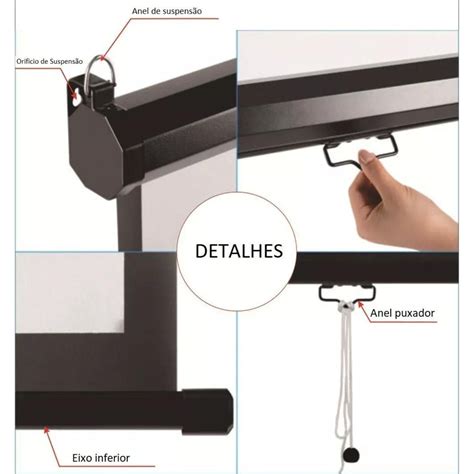 Tela De Projeção Retrátil Manual Parede Teto 180x180m Tes Trm 180sa