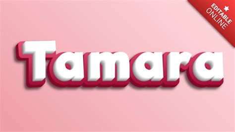 Tamara White Pink 3d Text Effect Generator Tamara White Pink 3d Text Effect Generator