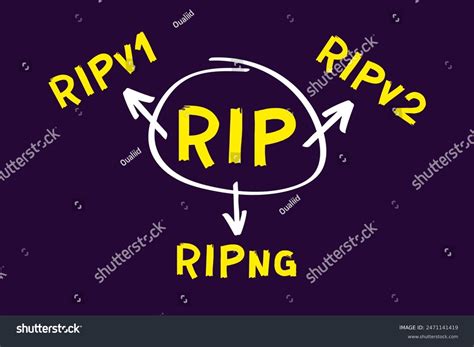 Rip Versions Ripv1 Ripv2 Ripng Routing Stock Illustration 2471141419