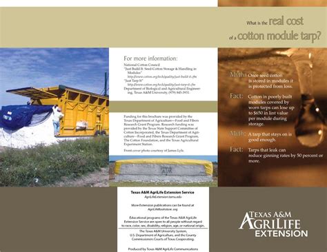 What Is The Real Cost Of A Cotton Module Tarp Publications