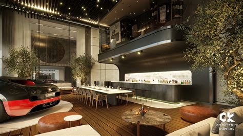 Luxury Car Lounge Area In Private Villa