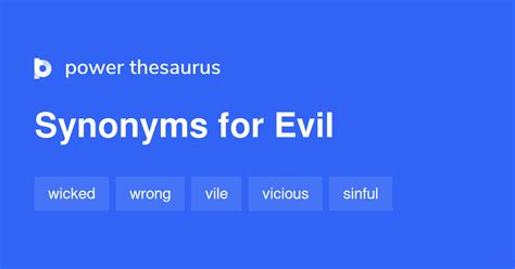 Evil Synonyms 3 351 Similar Words And Phrases