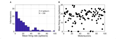 Firing Rate Of Simulated Neurons A Histogram Of Mean Firing Rates Download Scientific