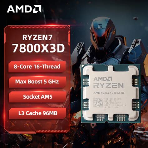 Amd Ryzen 7 7800x3d R7 7800x3d Cpu 8 Core 16 Thread 5ghz Unlocked Desktop Processor Socket Am5
