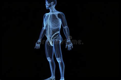 Arame Enquadra Corpo Humano Inteiro Na Realidade Virtual Modelo 3d De