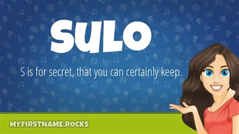 Sulo First Name Personality And Popularity