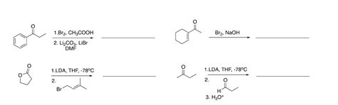 Solved Br2naoh 1lda Thf −78∘c 2 1lda Thf −78∘c 2