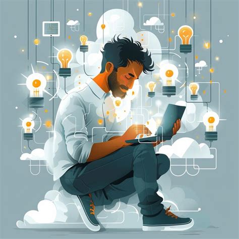 Tech Consultant Business Intelligence Analyst Illustration Premium Ai