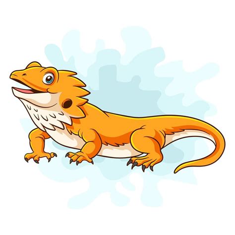 Cartoon Bearded Dragon On White Background 17319954 Vector Art At Vecteezy