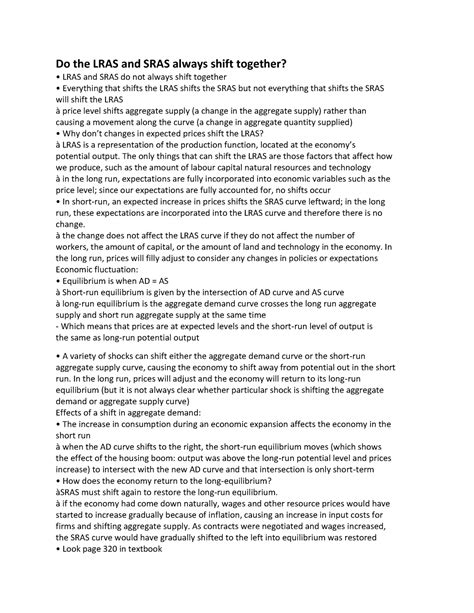 Lras And Sras Lras And Sras Curves Economic Fluctuation Effect Of Shift In Aggregate Demand