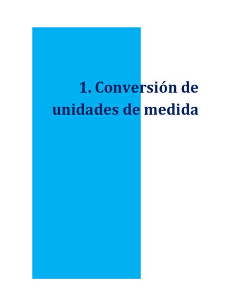 Conversión De Unidades Físicas Pdf Metro Kilogramo