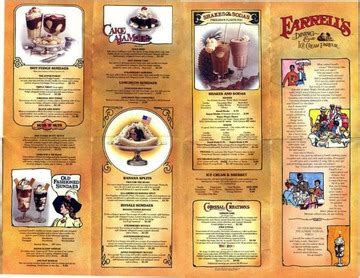 Farrells Ice Cream Parlor Menu Farrells Dining And Ice Cream Parlour