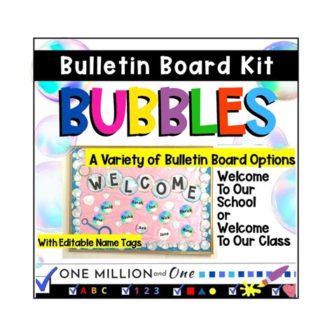 Bulletin Board Kit Bubble Theme Classroom Decor Welcome To Our