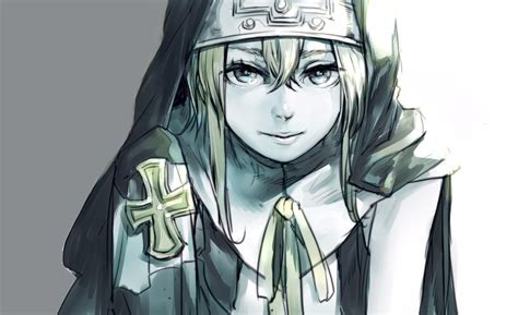 Safebooru 1boy 1girl Androgynous Blonde Hair Blue Eyes Bridget