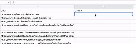 Extract The Domain From A Url Keywords In Sheets