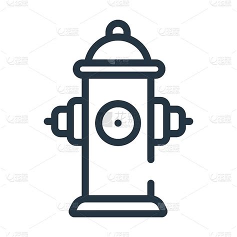 消火栓细线图标。紧急、报警线性图标从标志概念孤立轮廓标志。矢量插图符号元素的网页设计和应用程序。素材 花瓣网